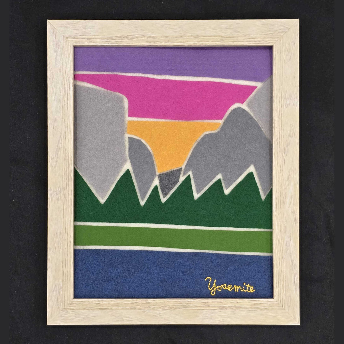 Yosemite National Park Felt Artwork | Modern Nature Wall Decor – Whimadora